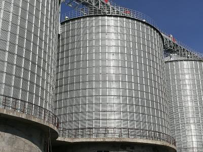 China Stainless Steel Galvanized Grain Silo Preservation Preserves The And Integrity Of Stored Materials for sale