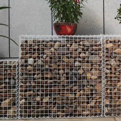 China 2.0mm-4.0mm Wire Gauge Galvanized Welded PVC Coated Rock Gabion Basket for Landscaping for sale