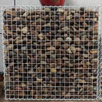 China 2.0mm-4.0mm Wire Gauge Galvanized Welded PVC Coated Rock Gabion Basket for Landscaping for sale