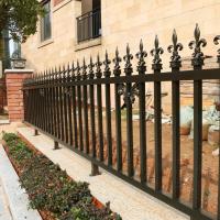 China Metal Frame Outdoor Yard Decorative Wrought Iron Houses Gates and Fence Railing Panels for sale