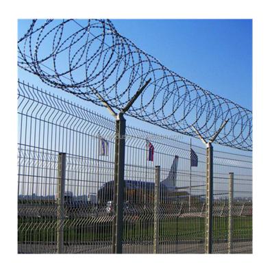 China Galvanized Iron Steel Wire Mesh Fence 3D Curved Bending PVC Coated Panels for Airport for sale
