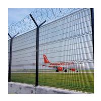 China Galvanized Iron Steel Wire Mesh Fence 3D Curved Bending PVC Coated Panels for Airport for sale