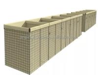 China Green Geotextile Galvanized Wire Bastion Defensive Barrier Defence Sand Wall Bastion for sale