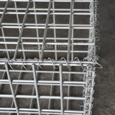 China Hot Dipped Galvanized 4mm Welded Wire Mesh Gabion Box for Retaining Wall Exporter for sale