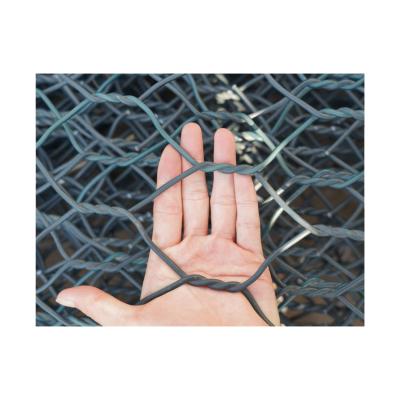 China Retaining Wall and River Construction PVC Coated Gabion Box with 60x80mm Aperture for sale