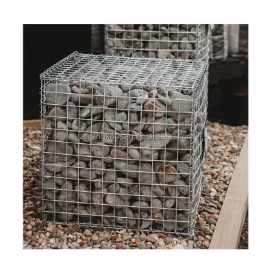 China Punching Processed Galvanized Welded Mesh Gabion Basket for Retaining Wall Construction for sale