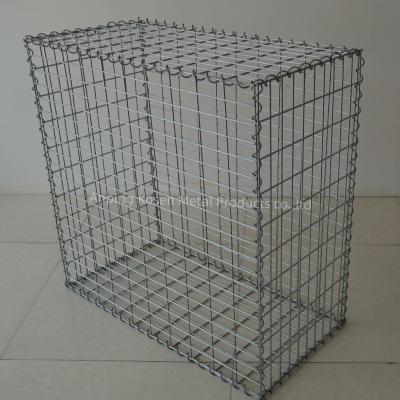 China Square Hole Welded Mesh Gabion Basket for Hot Dip Galvanized DIY Stone Cage Wall for sale