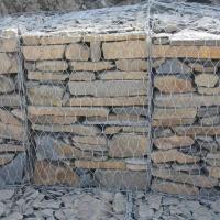 China 2.0mm-4.0mm Galvanized / PVC Coated Iron Wire Mesh Gabion Cages for Gabion Fence for sale