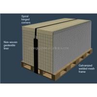 China Hot Galvanized Welded Gabion Barrier Fence Geotextile 350 Gr 75 Mm Hole 4 Mm Wire for sale