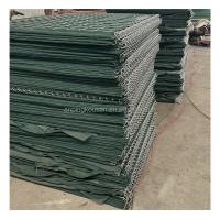 China Defensive Barrier Welded Steel Sandbags Bastion Flood Wall at with Grey Geotextile for sale