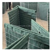 China Defensive Barrier Welded Steel Sandbags Bastion Flood Wall at with Grey Geotextile for sale