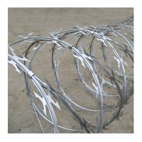 China 1.5-3cm Barb Length Concertina Razor Wire Fence with Galvanized Steel Wire Material for sale