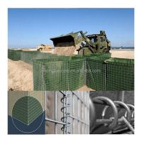 China Defensive Barrier Welded Steel Sandbags Bastion Flood Wall at with Grey Geotextile for sale