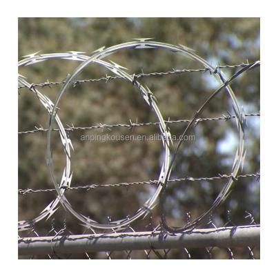 China Length 20m/25m/30m/50m/Roll STAINLESS STEEL WIRE Razor Barbed Wire for Fence Security for sale