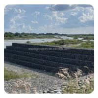 China 80x100mm 2x1x1 PVC Galfan 260gsm Gabion Baskets for Retaining Wall and River Construction for sale