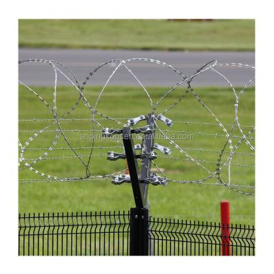 China Anti Climb Welded Concertina Blade Razor Wire Fence with Barbed Wire Coil Material for sale