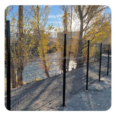 China V Folds PVC Galvanized Wire Mesh Iron Panel Fence with 1.5mm or 2.0mm Wall Thickness for sale