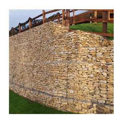 China Galvanized Iron Wire Mesh Gabion Walls for Hard-Wearing Retaining Structures for sale