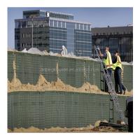 China Galvanized Iron Wire Sand Green Retaining Wall for Square Hole Protection and Support for sale