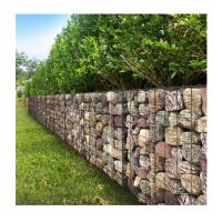 China Artistic Galfan Welded Gabion Basket Stone Cage Garden Fence with Galvanized Iron Wire for sale
