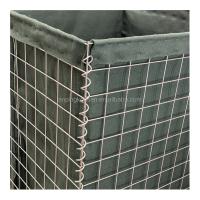 China Galvanized Defence Barriers 2x1x1 Flood Protection Barrier Bastion Wall Square Hole for sale