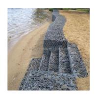 China Galvanized Gabion Stone Cage Basket with Woven Mesh and Affordable Aperture 60x80mm for sale
