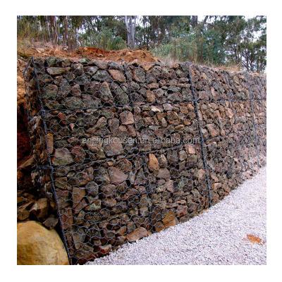 China Galvanized Woven Gabion Mesh for Long-lasting Retaining Walls 2.0mm-4.0mm Wire Gauge for sale
