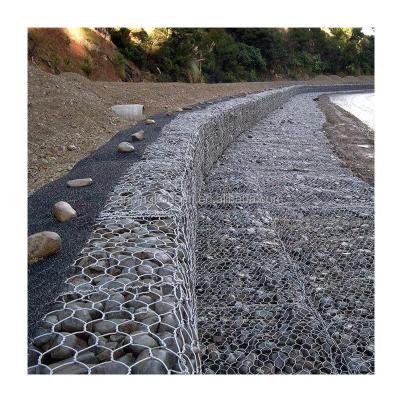 China Hole Shape Hexagonal Gabion Wire Mesh Protect Zinc Coated Gabion Box Stone Cage Mesh for sale