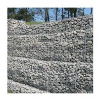 China 2.7mm Galvanized Woven Gabion Mesh For Garden Decoration And Retaining Wall for sale