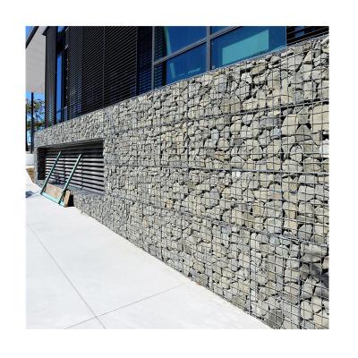 China 100*50*30 Aperture PVC Coated Gabion Baskets for Stones Silver Green Gray Blue Yellow for sale