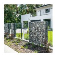 China 100*50*30 Aperture PVC Coated Gabion Baskets for Stones Silver Green Gray Blue Yellow for sale