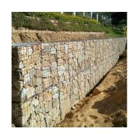 China 100*50*30 Aperture PVC Coated Gabion Baskets for Stones Silver Green Gray Blue Yellow for sale