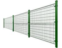 China 1.5mm or 2.0mm Post Thickness Pvc Coated Welded Wire Mesh Fence Panels for Boundary Wall for sale