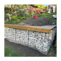 China Gabion Wall Construction with PVC Coated Gabion Wire Mesh Baskets Aperture 100*100*50 for sale