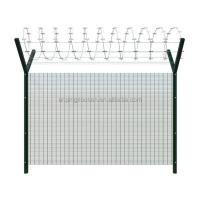 China Malaysia Sale Barber Razor Galvanized Chain Link Fence with 3D Welded Curved Design for sale