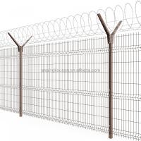 China Malaysia Sale Barber Razor Galvanized Chain Link Fence with 3D Welded Curved Design for sale