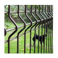 China Steel Material Modern Stylish Gray/Green Color PVC Coated 3D Garden Fence for Outdoor for sale