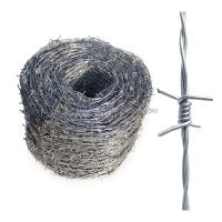China 20m/25m/30m/50m Length Galvanized Barbed Wire Mesh Stainless Steel Barb Wire Fence Roll for sale