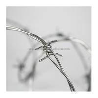 China Double Twist PVC Barbed Wire Razor Wire at Affordable for 7.5cm-15cm Barb Distance for sale