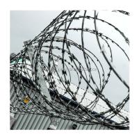 China Galvanized Steel Wire Single Razor Bto-22 Cbt-60 Cbt-65 Concertina Razor Barbed Wire for sale
