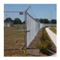 China 25*25mm Open Size Diamond Galvanized Chain Link Wire Mesh Fence for Baseball Fields for sale