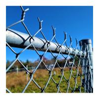 China Galvanized Chain Link Fence for Outside Garden Sports Ground in Hot Dip Galvanization for sale