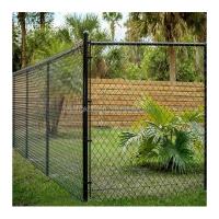 China Low Carbon Steel Wire Easily Diamond Mesh Cyclone Fence PVC Coated Chain Link Fence for sale