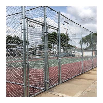 China Modern Stylish 6ft x 10ft Hot Dipped Galvanized Steel 9 Gauge Chain Link Fence Fabric for sale