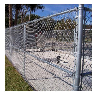 China Galvanized Diamond Hole Chain Link Fence Design for 50*50mm Openings and Metal Frame for sale