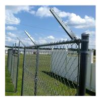 China Steel Chain Link Fencing Galvanized PVC Coated Wire Mesh Diamond Hole Cyclone Fence for sale