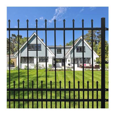 China Residential Security Fence Galvanized Durable Steel Panels with Pressure Treated Wood for sale