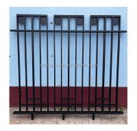 China Residential Security Fence Galvanized Durable Steel Panels with Pressure Treated Wood for sale
