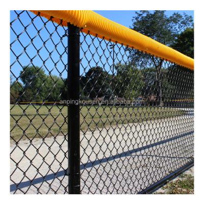 China Galvanized Steel Diamond Hole Cyclone Wire Fence Chain Link Fence Rolls at Affordable for sale