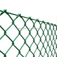 China 42 Inch 6x12 Panels 6 Gauge Chain Link Mesh Fence with Round Post Top Rail in Jamaica for sale